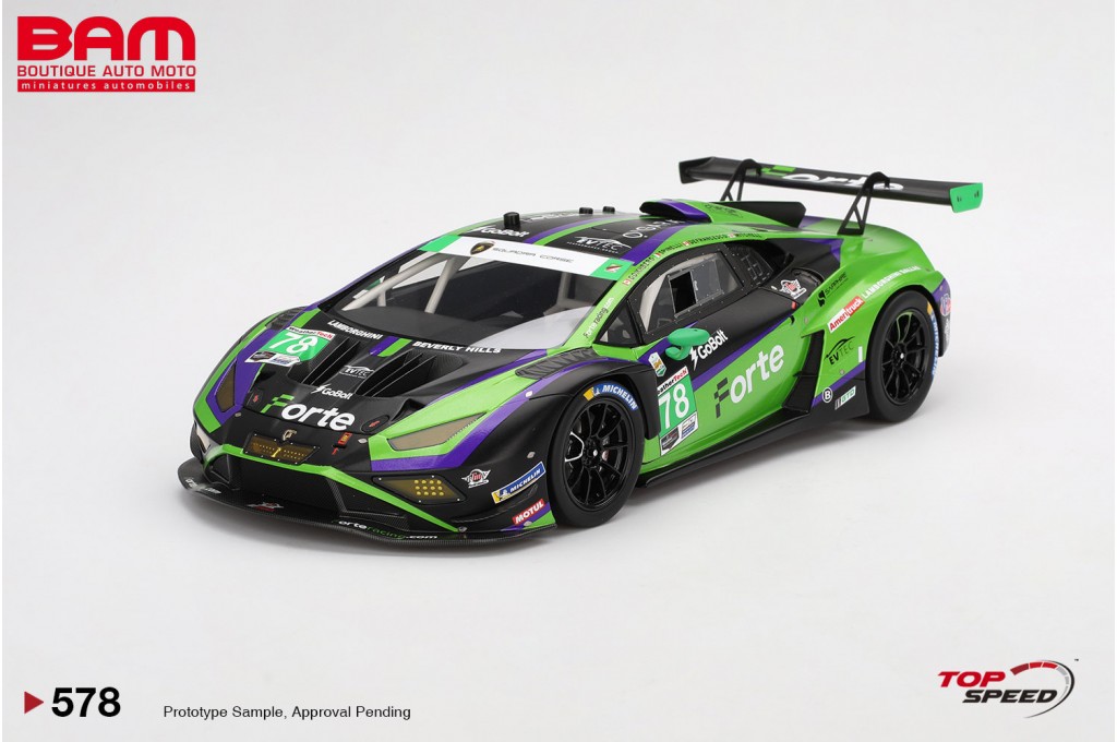 TOP SPEED TS0578 LAMBORGHINI Huracan GT3 EVO2 N°78 Forte Racing 24H ...